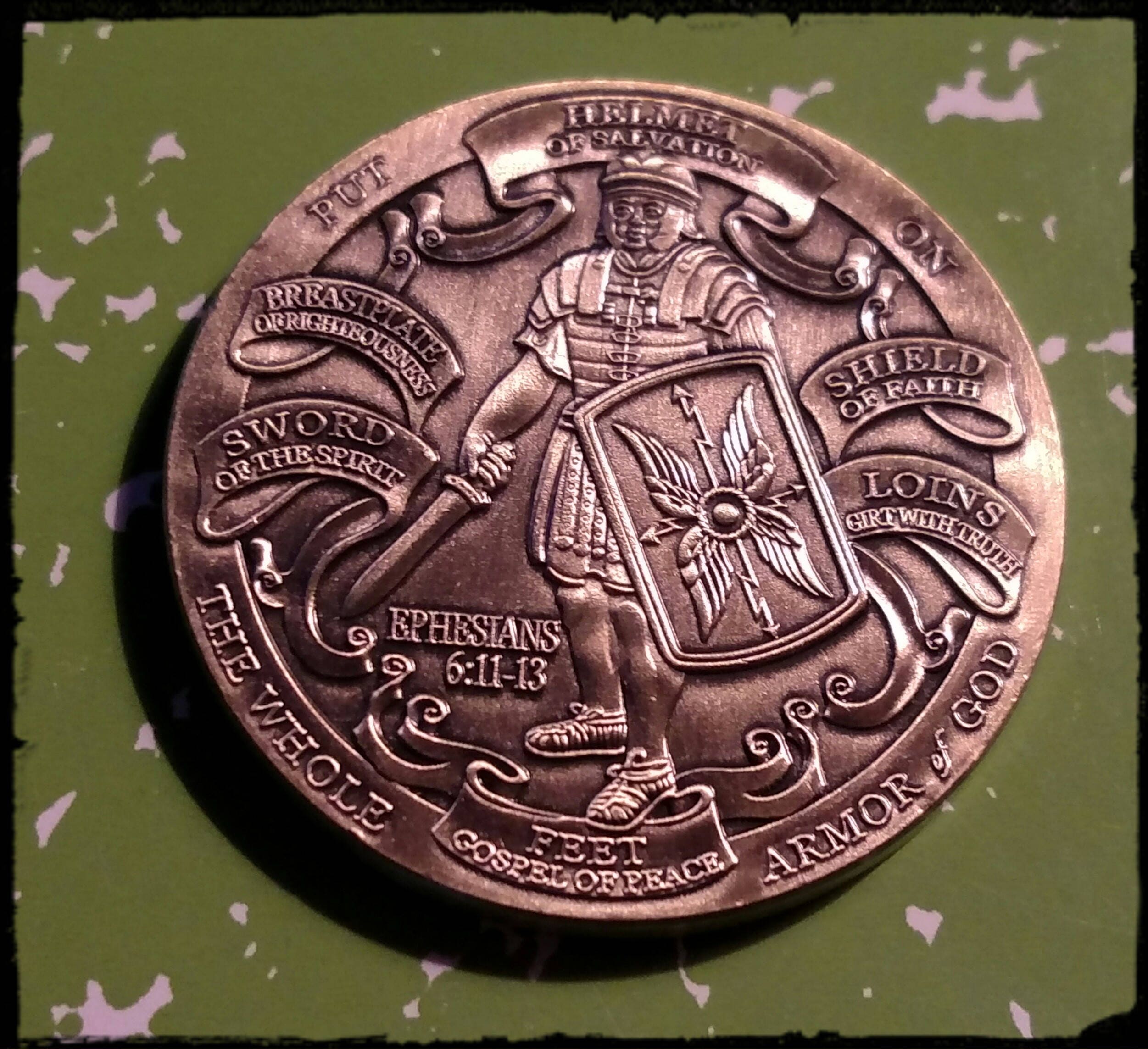 Armor of God Marine Corps High Relief Challenge Art Coin - Etsy