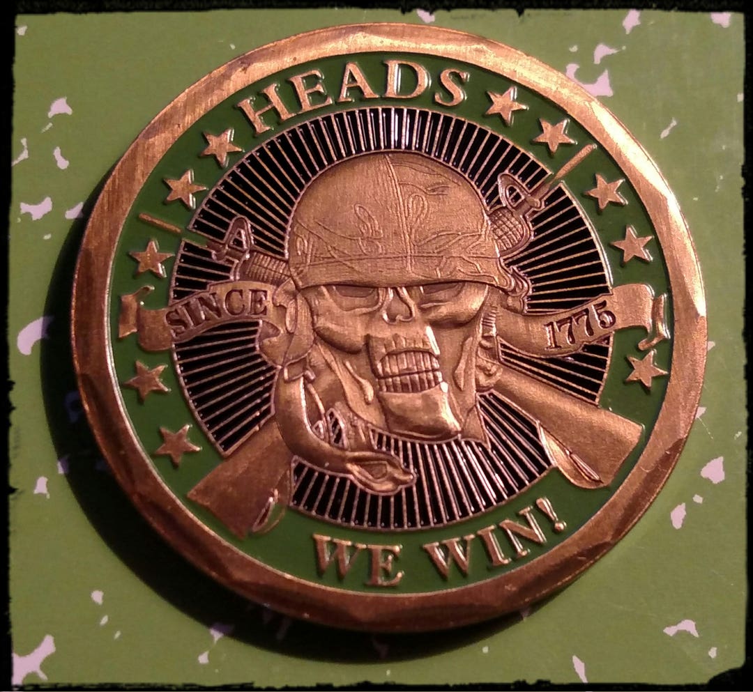 Heads We Win, Tails You Lose Colorized Challenge Art Coin - Etsy
