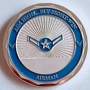 Air Force Military Rank Challenge Art Coin - Airman, Captain, Sergeant ...