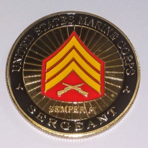 Marine Corps Military Rank Challenge Art Coin - Private First Class ...
