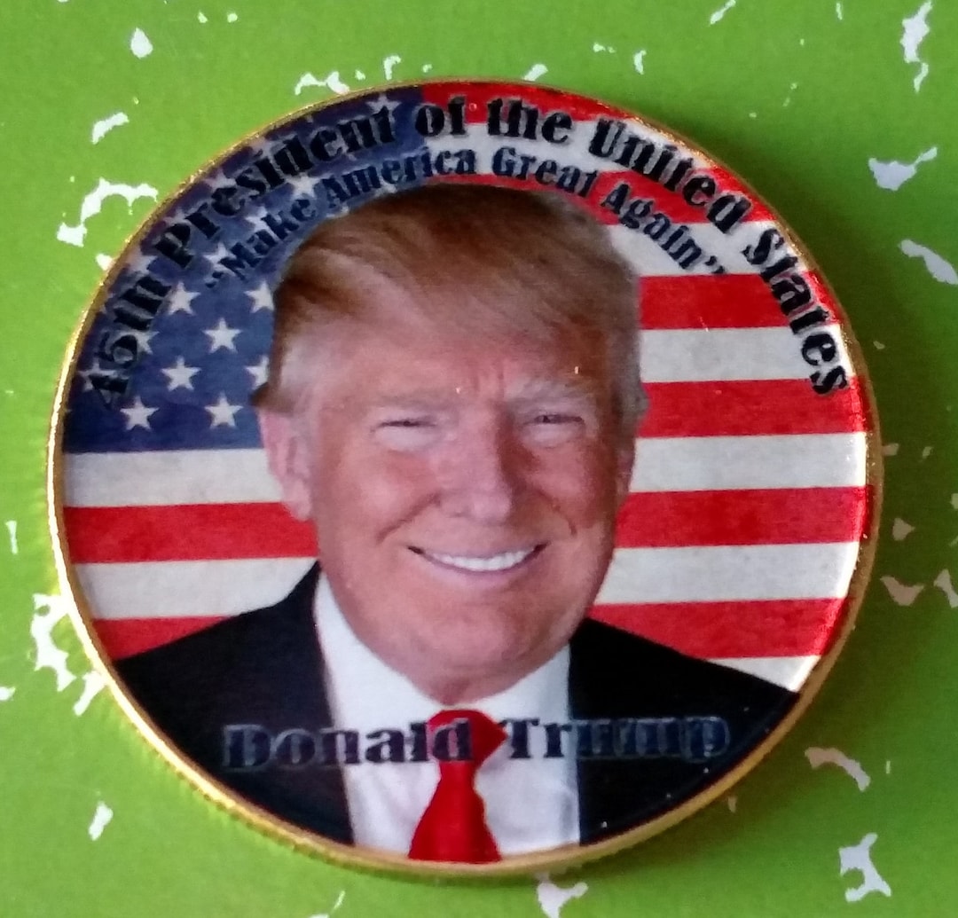 USA President Donald Trump Colorized Art Coin - Etsy