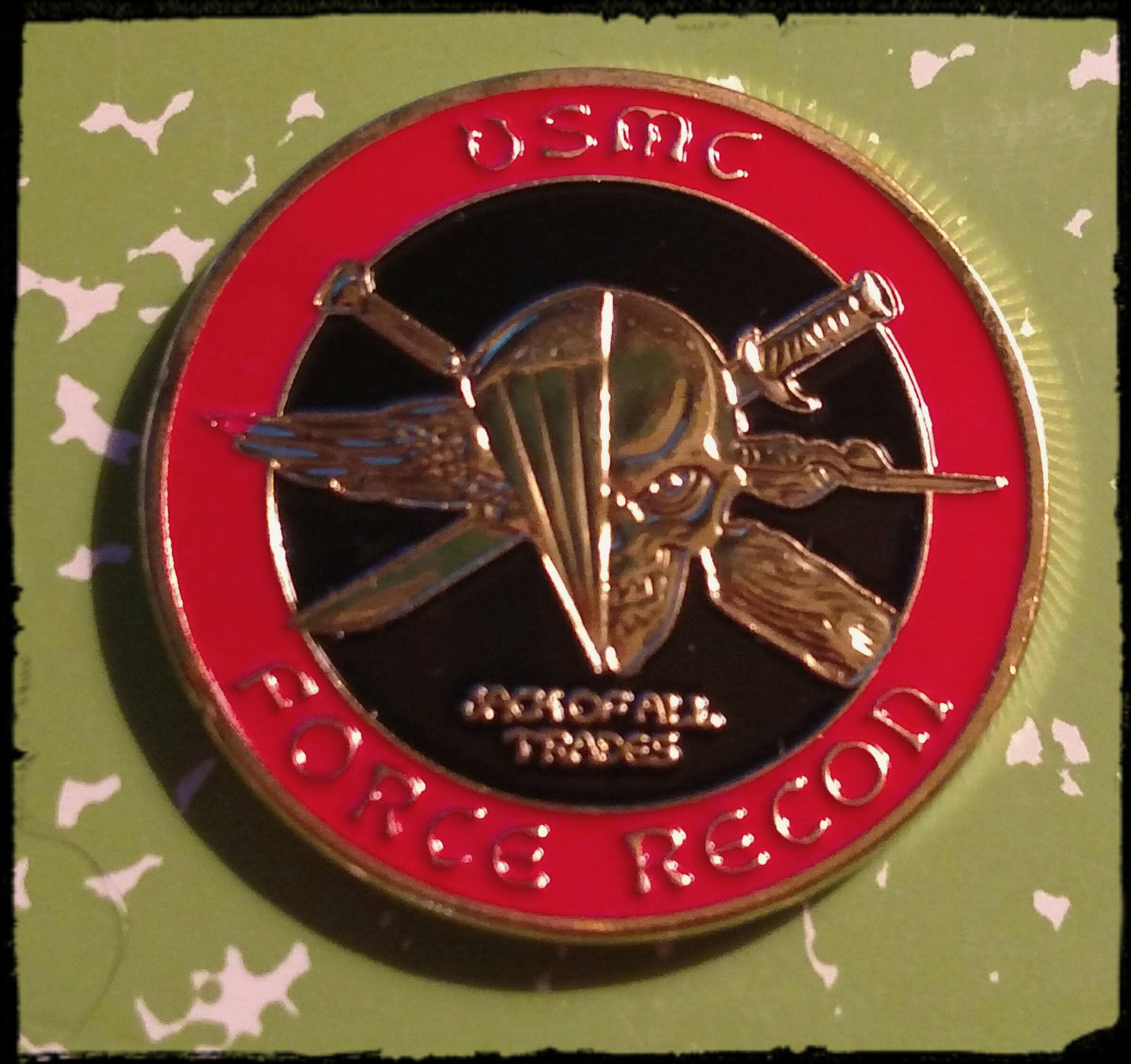 Marine Corps Force Recon Jack of All Trades Challenge Art Coin | Etsy