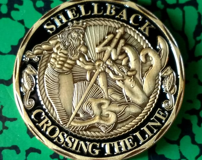 Navy Shellback Military Colorized Challenge Art Coin - Etsy