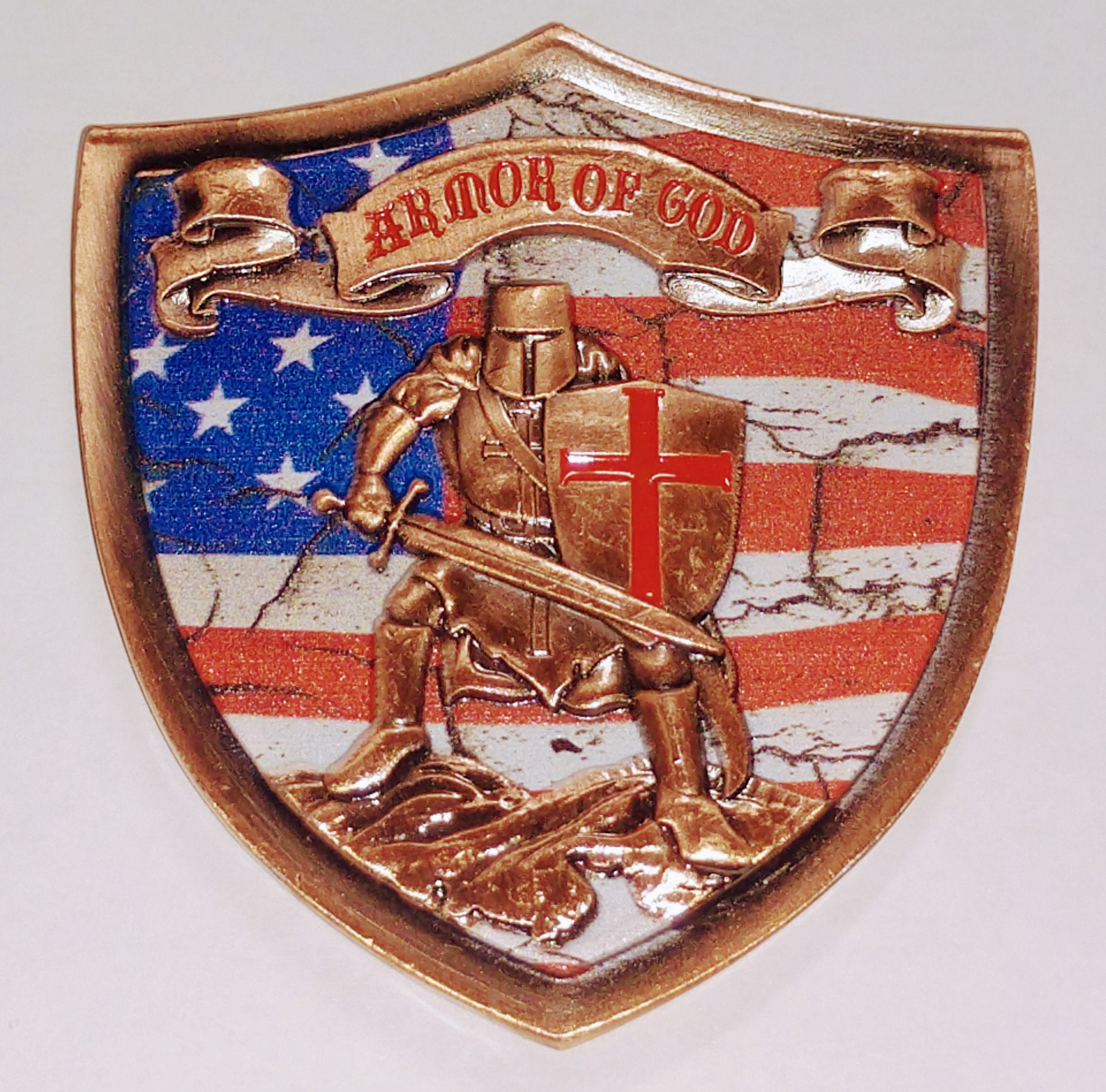 Armor of God Religious Shield Medal Your Choice of Color: - Etsy