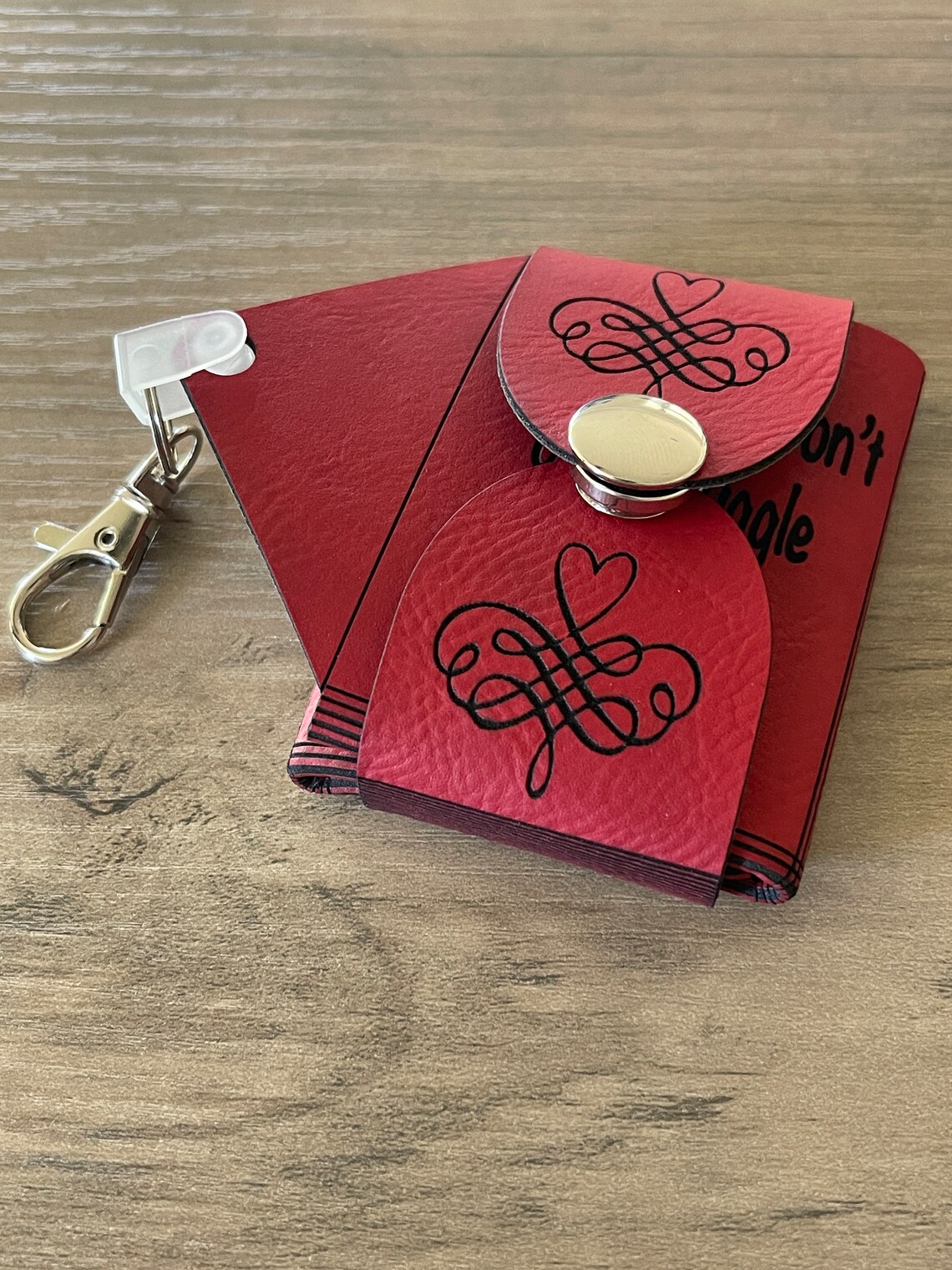 Digital File Leather Folding Cash Wallet Keychain - Etsy