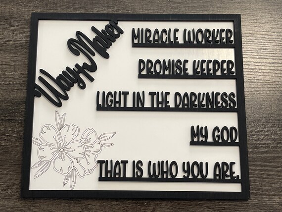 Digital File SVG Way Maker Sign | Etsy