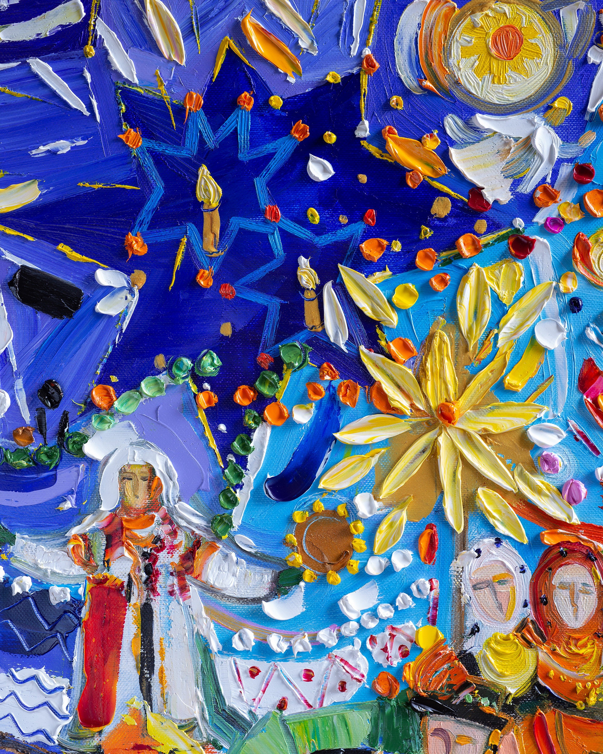 Ukrainian Christmas Painting, Rizdvo Painting, Christmas Oil Painting ...