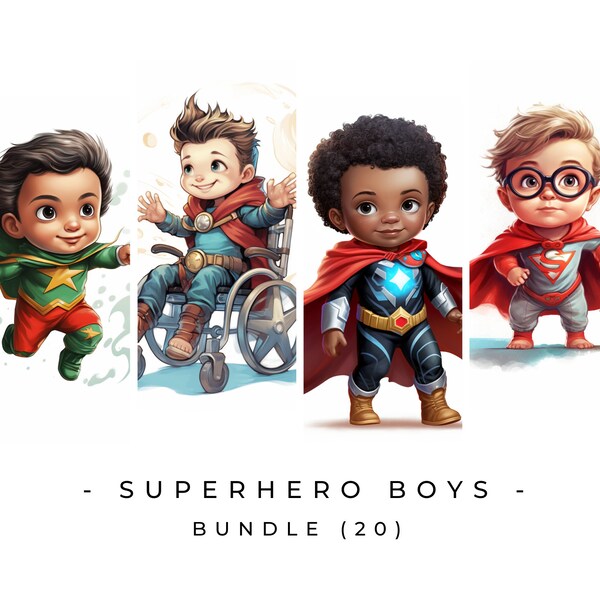 Superhero Clipart - Etsy