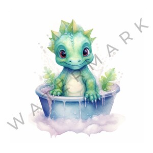 Watercolor Baby Dinosaurs Clipart Bundle T-rex PNG Nursery Clipart ...