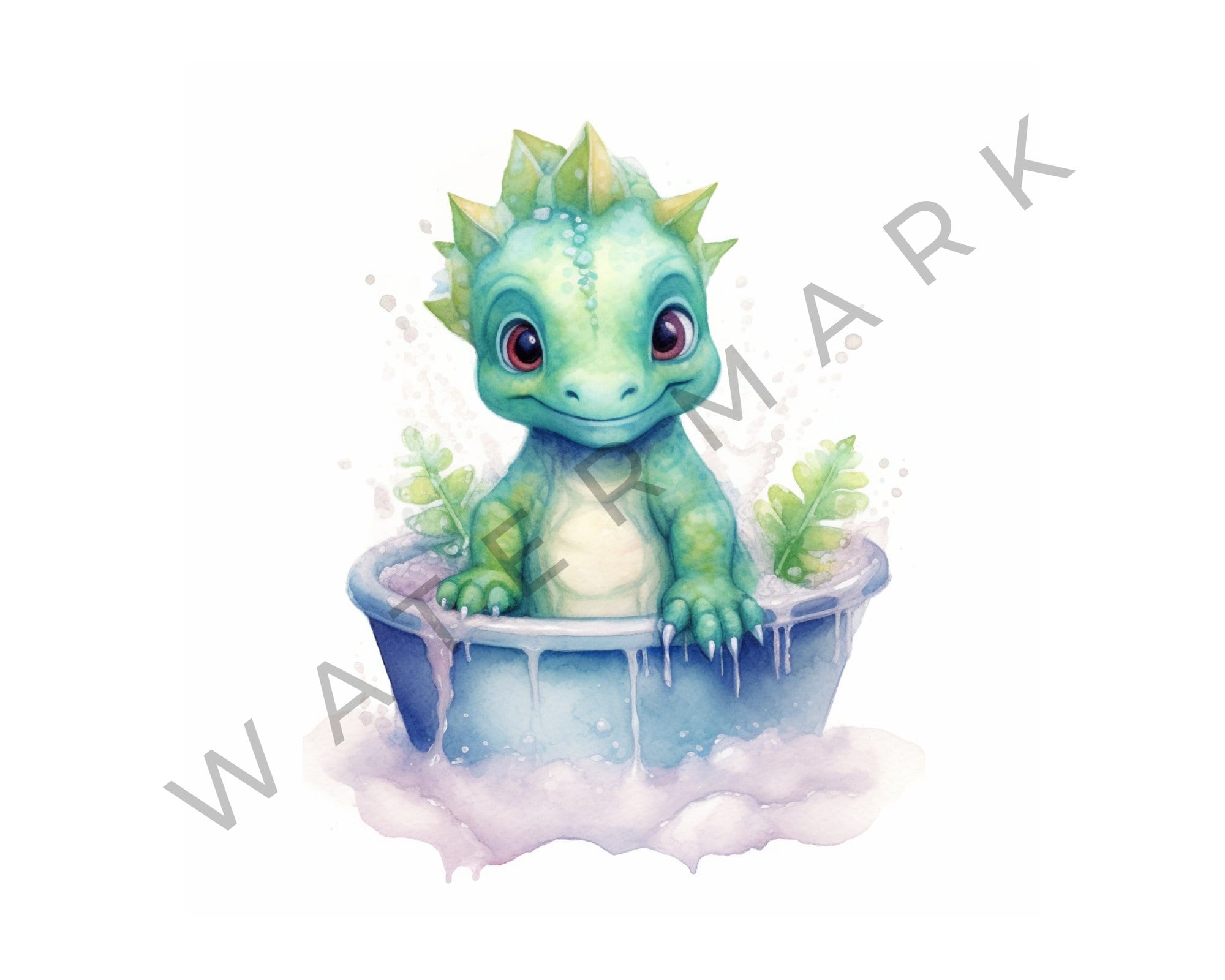 Watercolor Baby Dinosaurs Clipart Bundle T-rex PNG Nursery Clipart ...