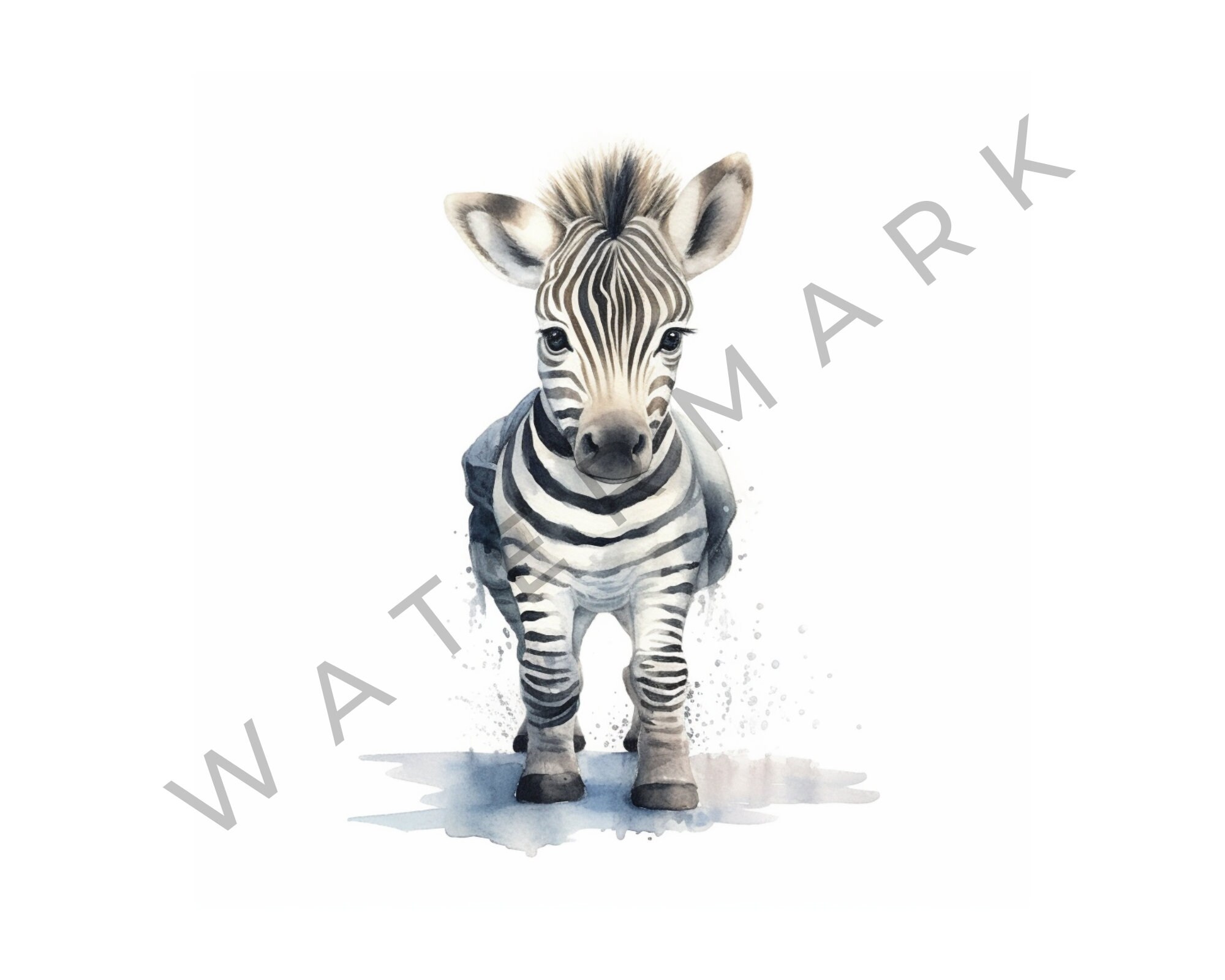 Watercolor Safari Animals Clipart Bundle, Giraffe, Lion, Zebra ...