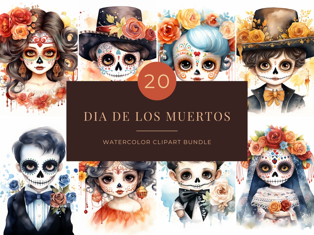 Dia De Los Muertos Halloween Clipart Bundle Friendly Halloween Bundles ...