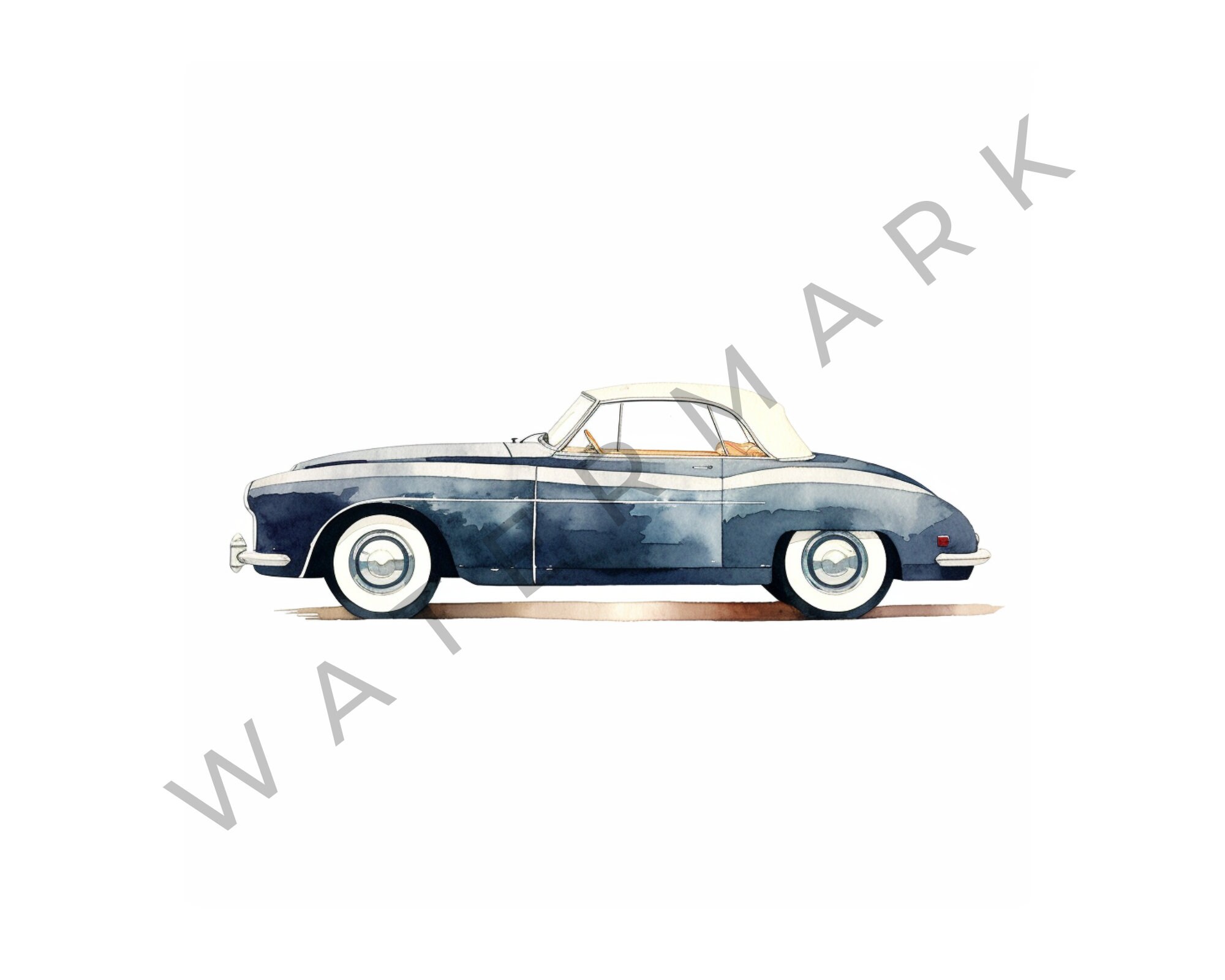 Watercolor Vehicle Clipart Mega Bundle, Transparent PNG, Retro Cars ...