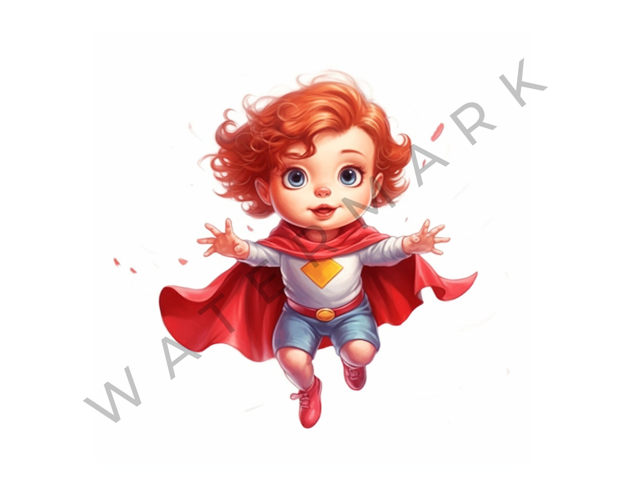 Superhero Girls Clipart Bundle Children Illustrations PNG Nursery ...