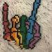 Rainbow Skeleton Hand Perler Bead Figure - Etsy
