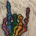 Rainbow Skeleton Hand Perler Bead Figure - Etsy