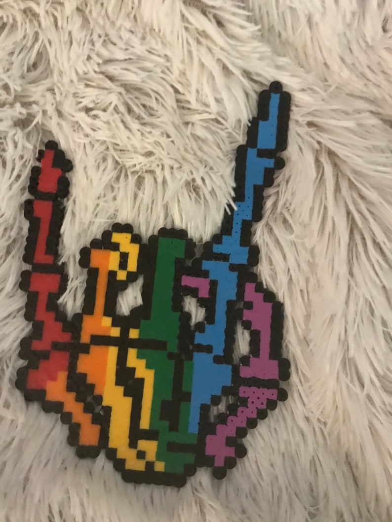 Rainbow Skeleton Hand Perler Bead Figure - Etsy