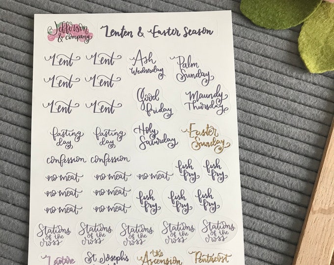 Lenten and Easter Season Sticker Sheet - Etsy