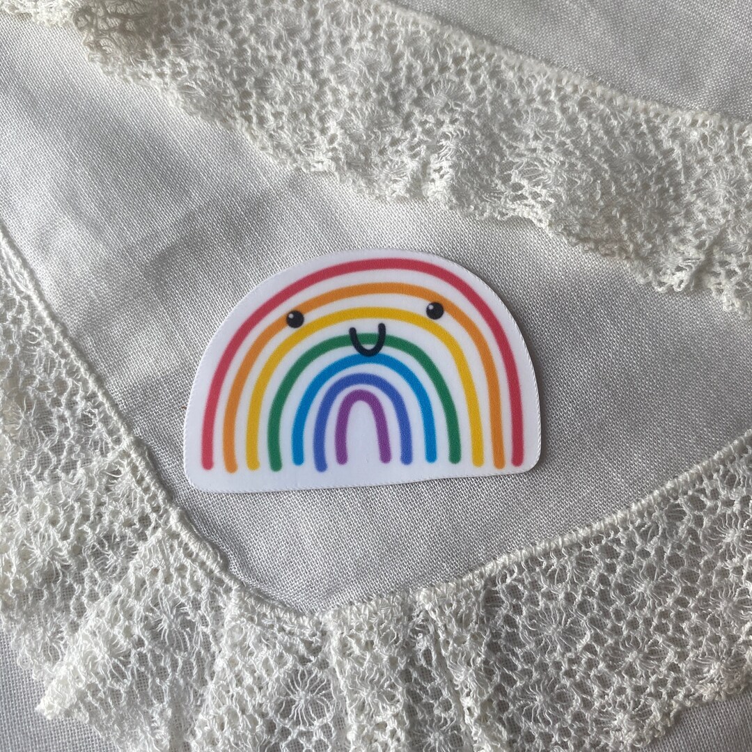 Mini Happy Rainbow Waterproof Sticker - Etsy
