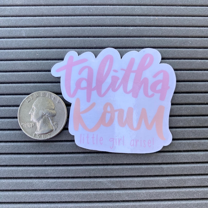 Talitha Koum Waterproof Sticker - Etsy