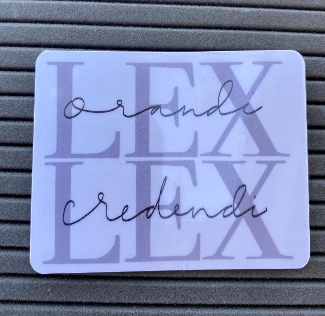 Lex Orandi, Lex Credendi Waterproof Sticker - Etsy