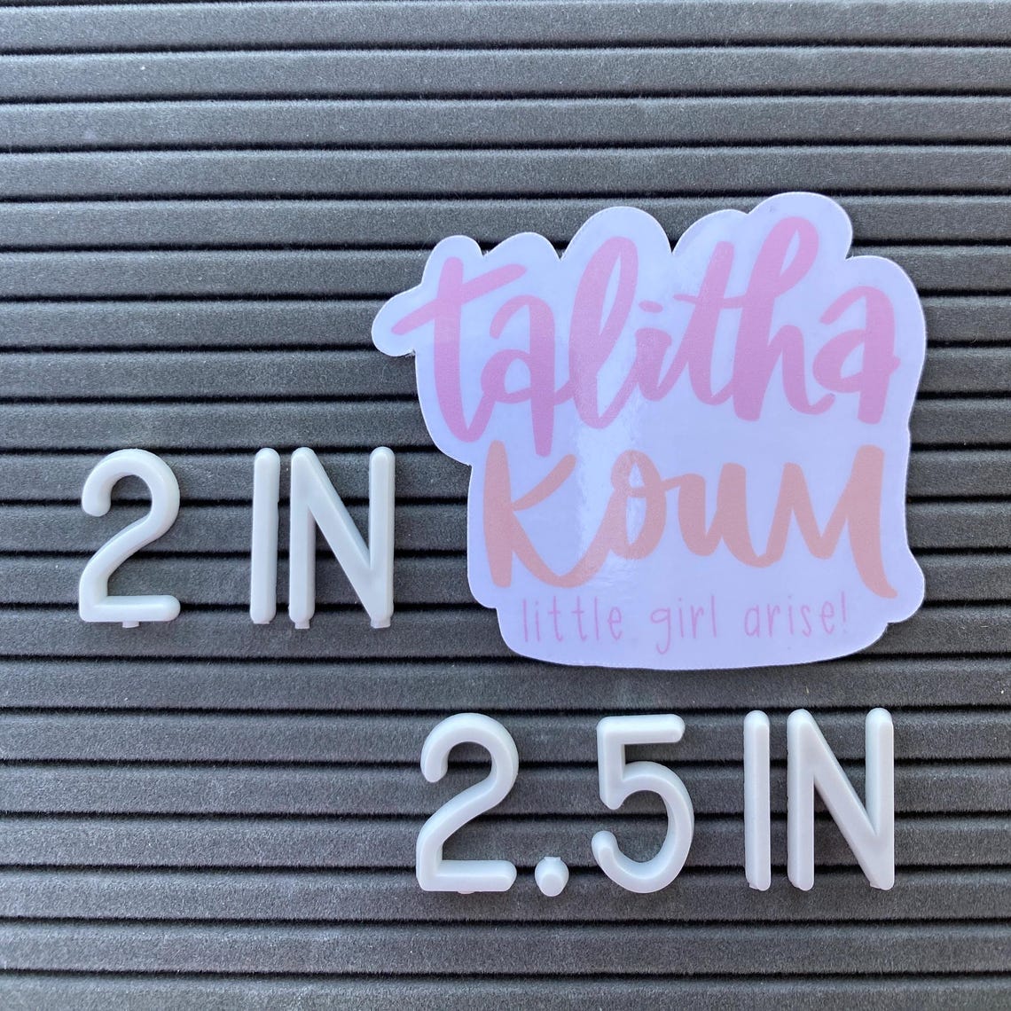 Talitha Koum Waterproof Sticker - Etsy