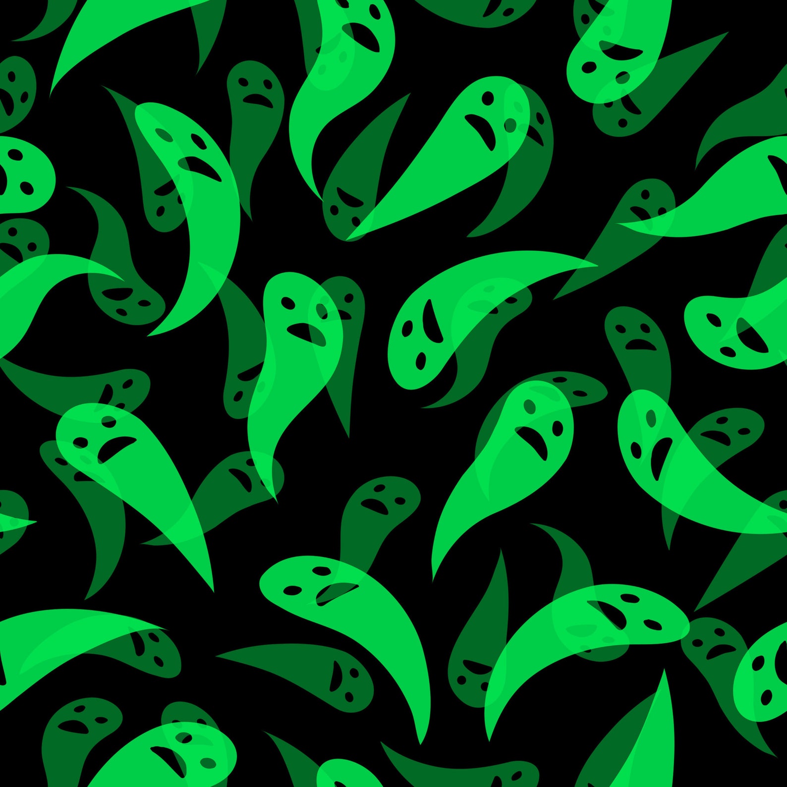 Halloween Green Ghosts Heat Transfer Vinyl and Carrier Sheet - Etsy UK