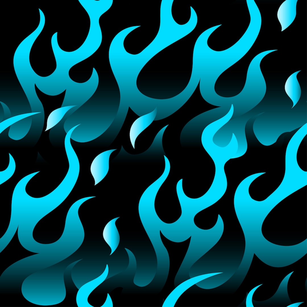 Blue Flames Heat Transfer Vinyl and Carrier Sheet - Etsy