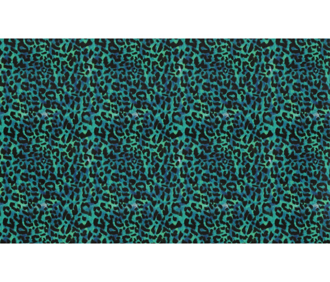Blue Leopard Print Pattern Heat Transfer Vinyl and Carrier Sheet - Etsy