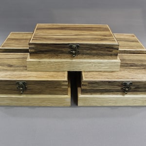 Black Limba Boxes With Concealed Drawers - Etsy