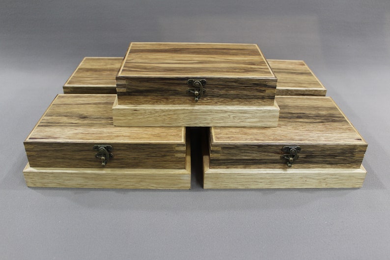 Black Limba Boxes With Concealed Drawers - Etsy