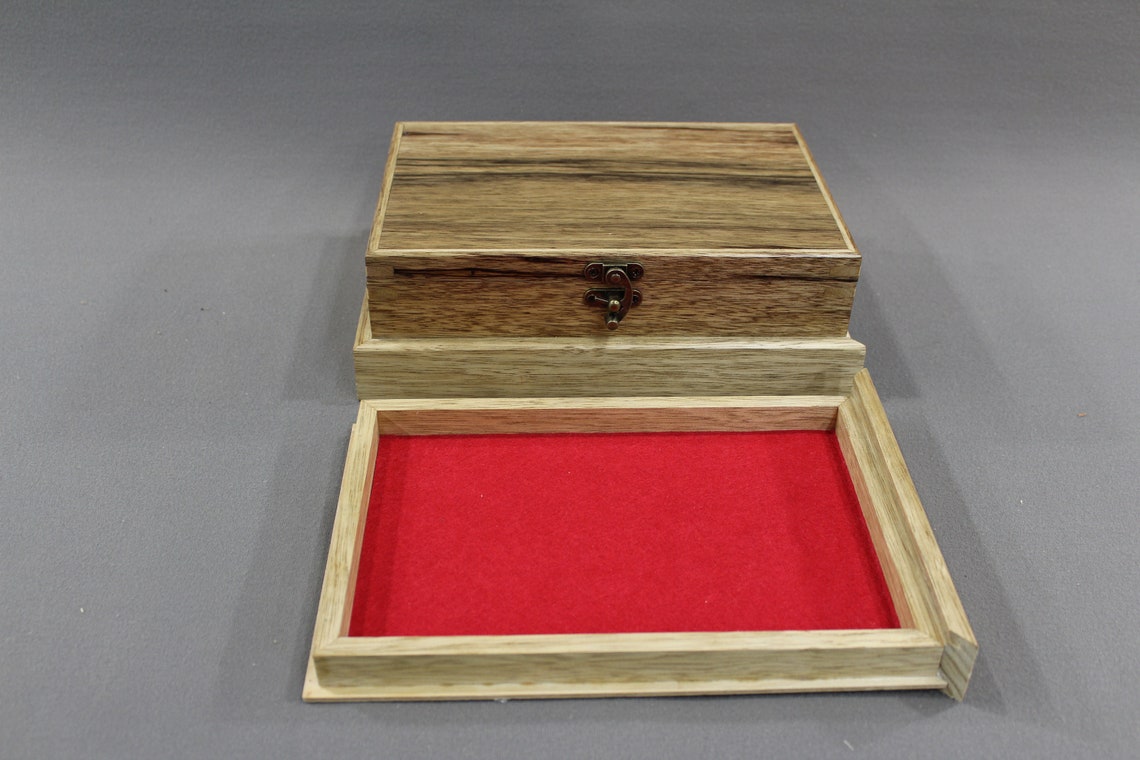 Black Limba Boxes With Concealed Drawers - Etsy
