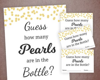 Guess How Many Socks Game Printable Baby Shower Games Gold | Etsy