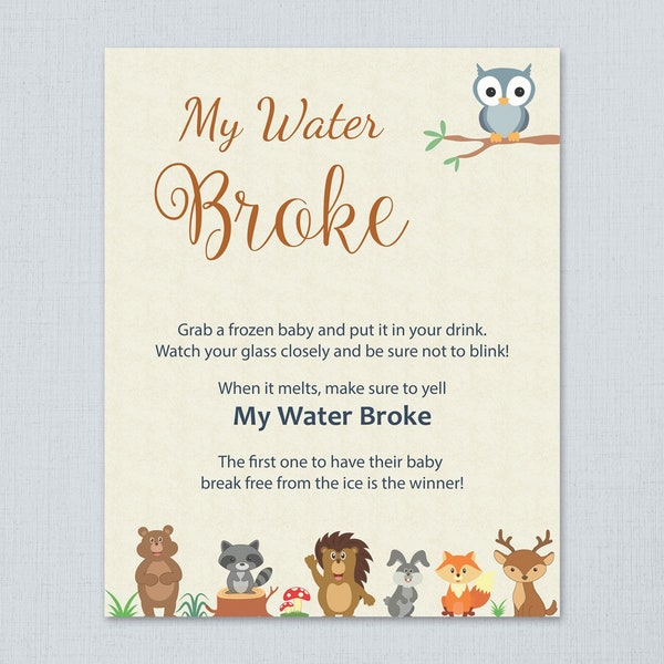 My Water Broke Icecube Baby Game - Etsy