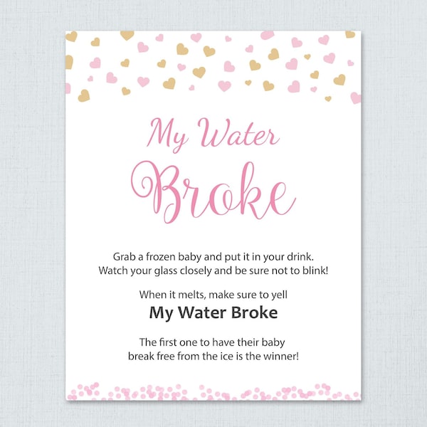 My Water Broke Icecube Baby Game - Etsy