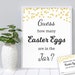 Easter Eggs Guessing Game, Baby Shower Games Printable, Gold Confetti ...