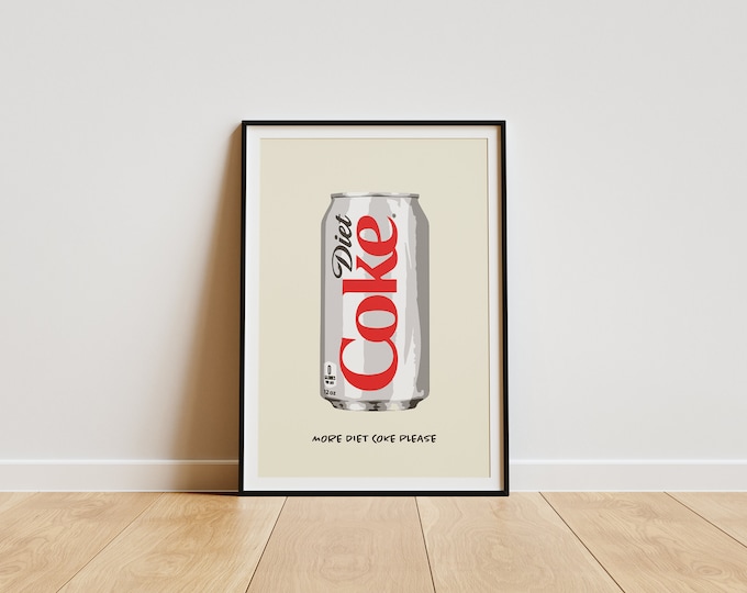 Diet Coke Guest Check Poster - DIGITAL DOWNLOAD - Etsy