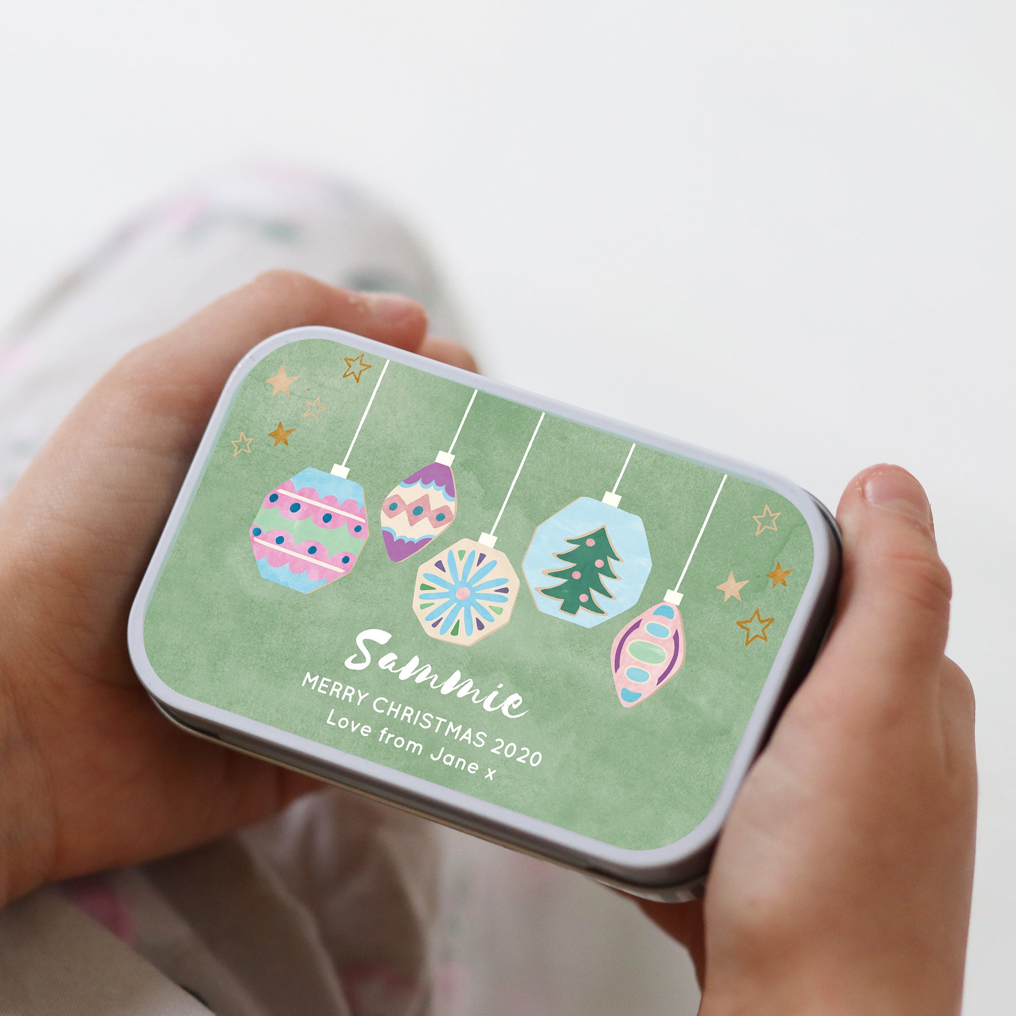 Personalised Christmas Themed Keepsake Tin optional | Etsy