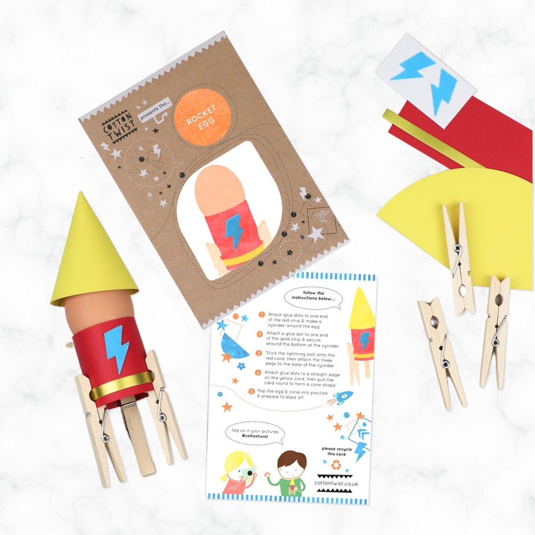 Make Your Own Rocket Egg | Party Bag Filler Rocket Craft | Easter Craft ...
