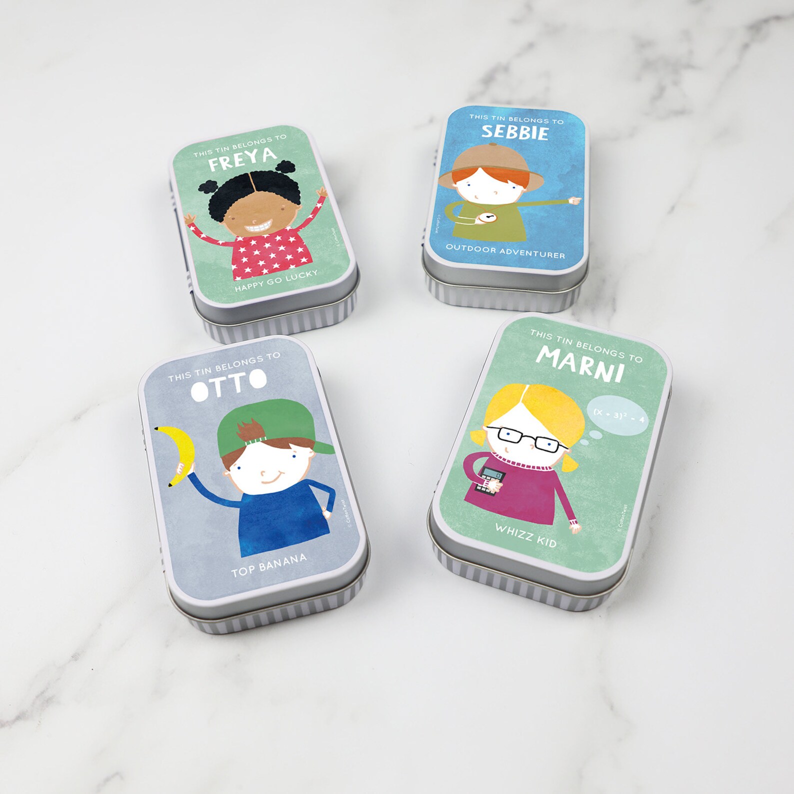 Personalised Character Keepsake Tin | Illustrated Gift Tin for Special ...