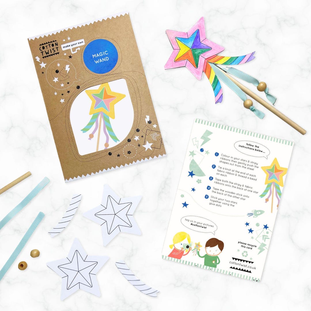Make Your Own Magic Wand Kit | Party Bag Filler Craft Kit - Etsy