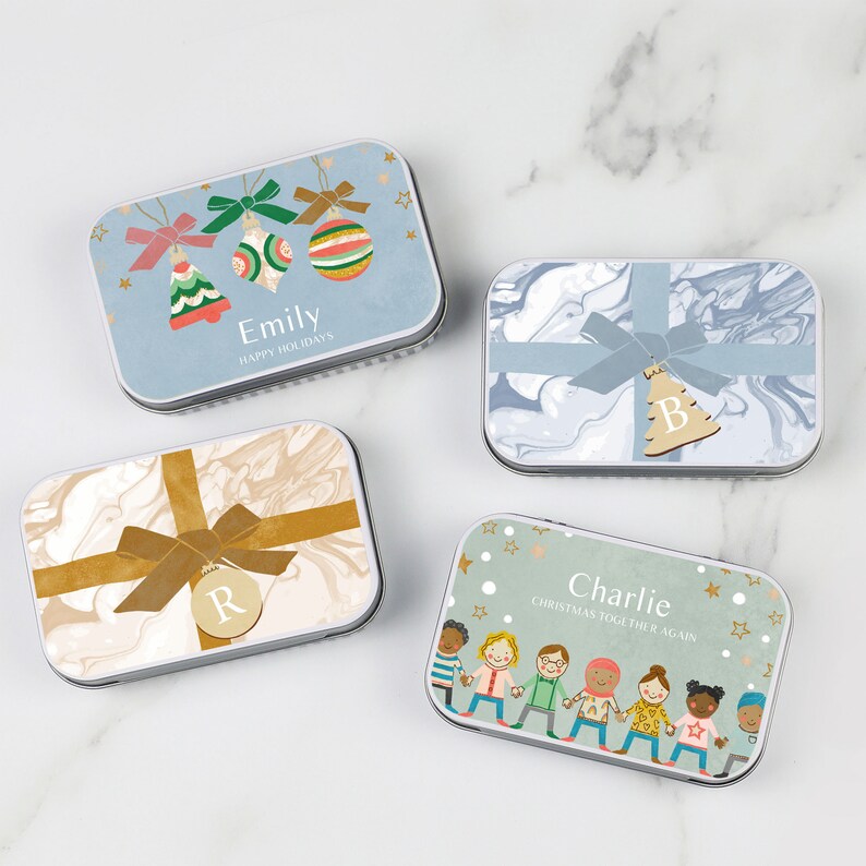 Personalised Christmas Themed Keepsake Tin - Etsy
