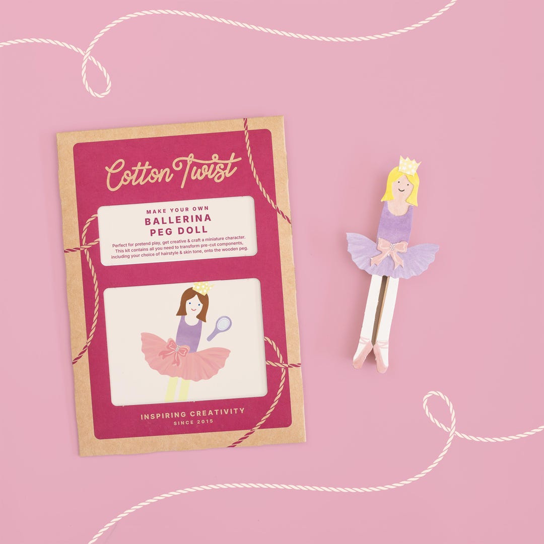 Ballerina Peg Doll Craft Kit | Party Bag Filler Craft Activity - Etsy