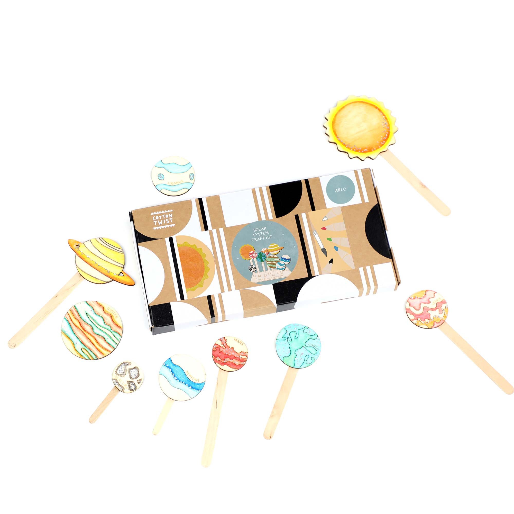 Solar System Craft Kit | Personalised Wooden Craft Activity for Kids - Etsy