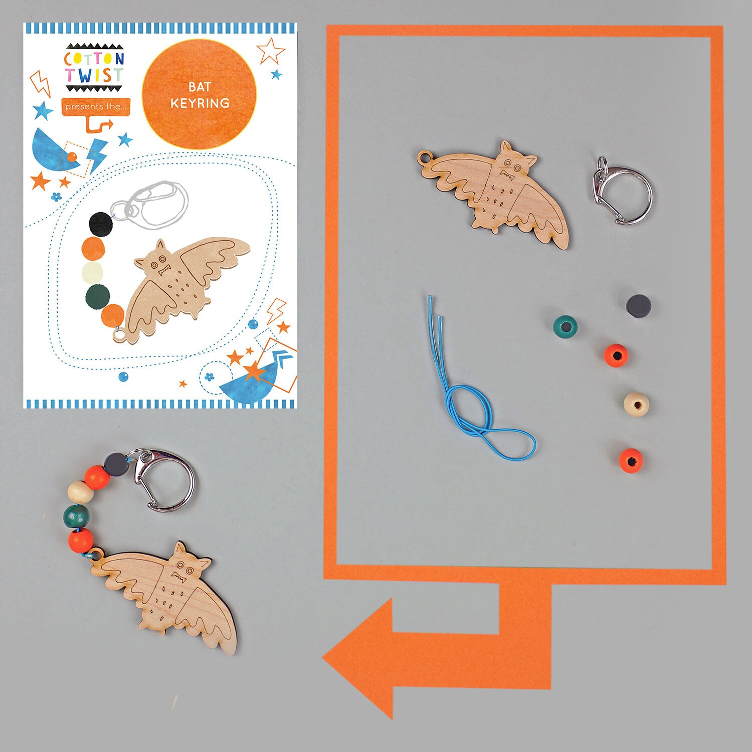 Make Your Own Halloween Bat Keyring - Etsy