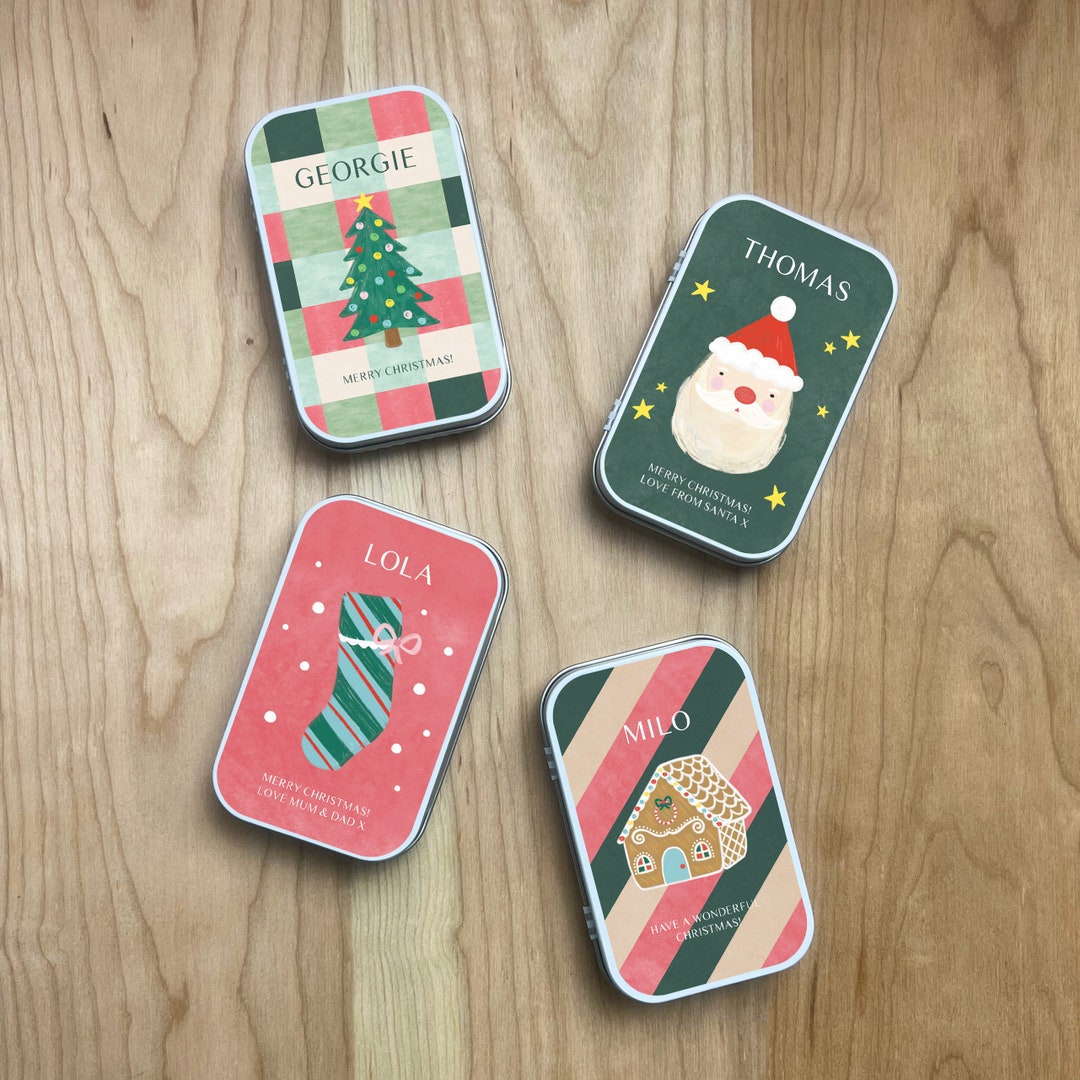 Personalized Christmas Keepsake Tin | Holiday Gift Tin - Etsy