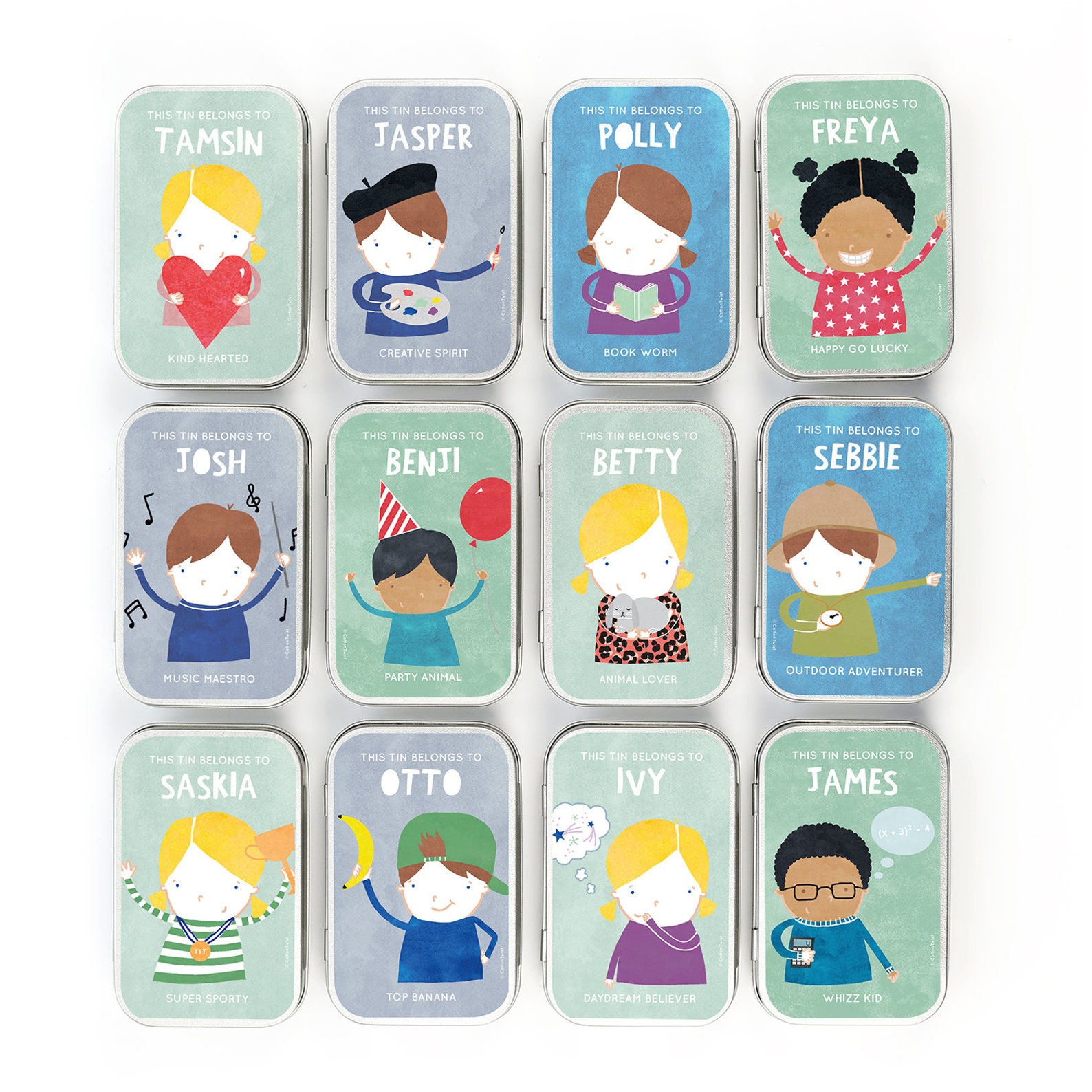 Personalised Character Keepsake Tin | Illustrated Gift Tin for Special ...
