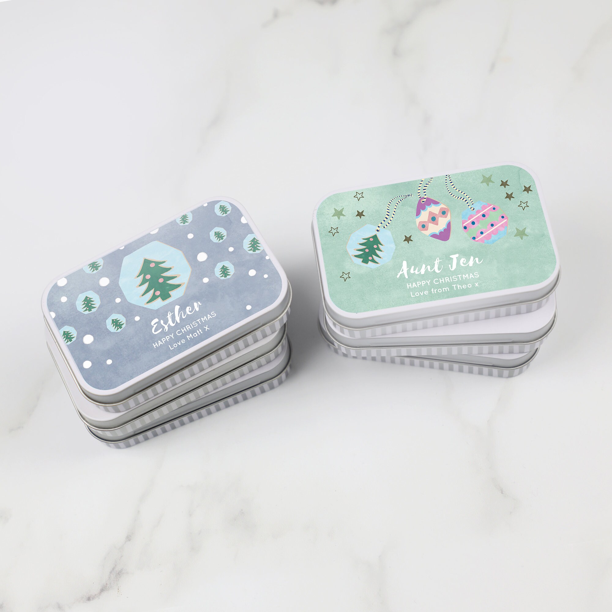 Personalised Christmas Themed Keepsake Tin optional | Etsy
