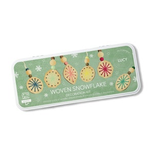 Woven Snowflake Decoration Kit | Personalised Christmas Craft Kit Gift ...