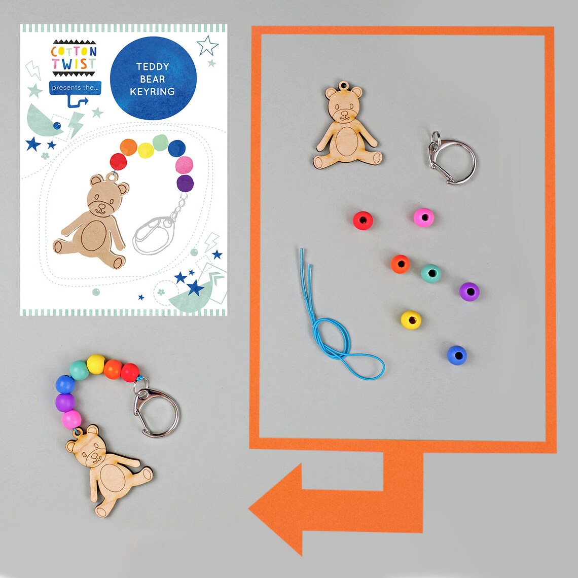 Make Your Own Teddy Bear Keyring - Etsy